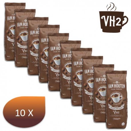 Pack x 10 Boisson chocolat Dream Choco Drink VH2 34% cacao - 1 Kg - VAN HOUTEN - MAPALGA CAFES